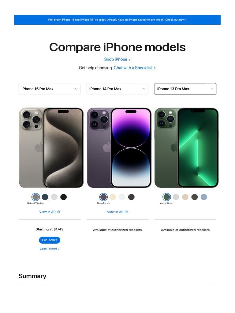 Iphone 15 Pro Max Vs Iphone 14 Pro Max Vs Iphone 13 Pro Max - Apple (CA ...