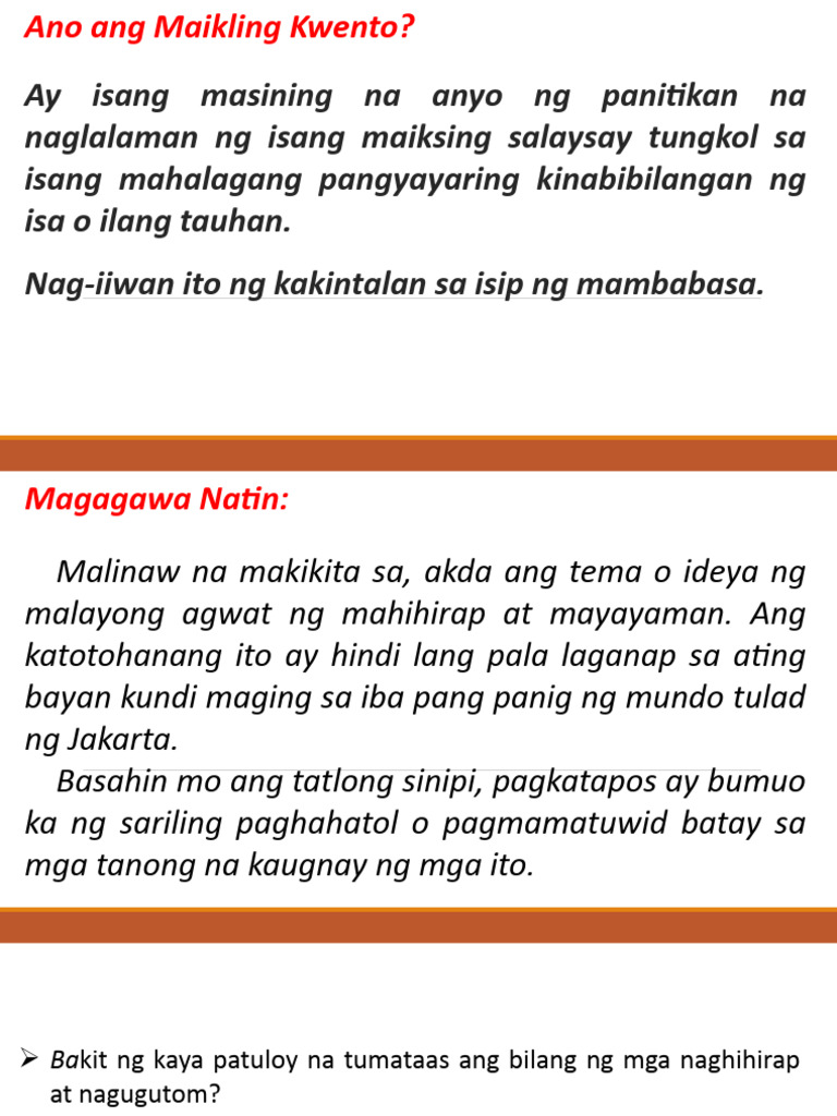 Maikling Kwento Pagsunod | PDF