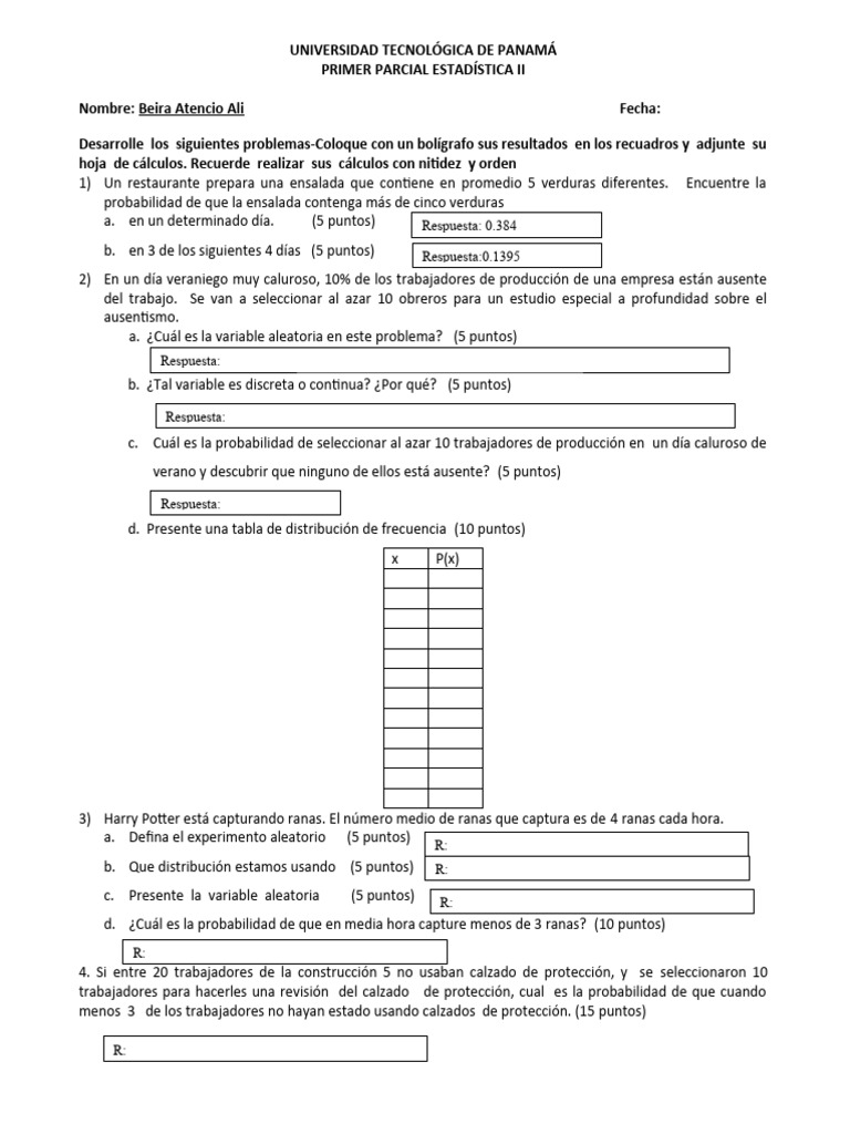 Parcial 1 Distribuciones Discretas Pdf