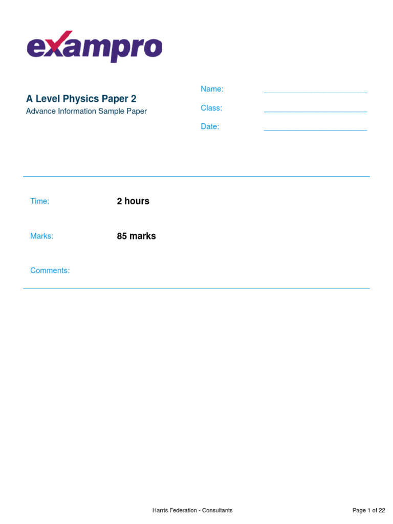 Y13 Physics Paper 2 Advance Information Sample Paper | PDF | Radioactive Decay | Atoms