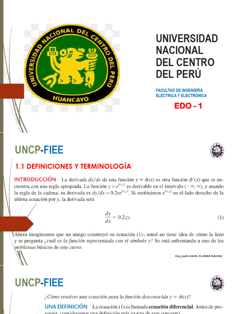 Edo 1 | PDF | Ecuaciones | Ecuaciones diferenciales