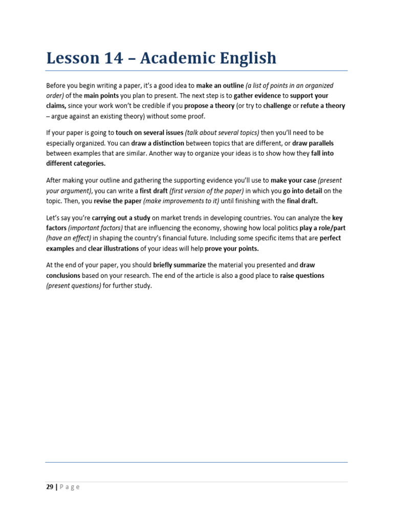 Collocations Lesson 14 | PDF | Evidence | Theory