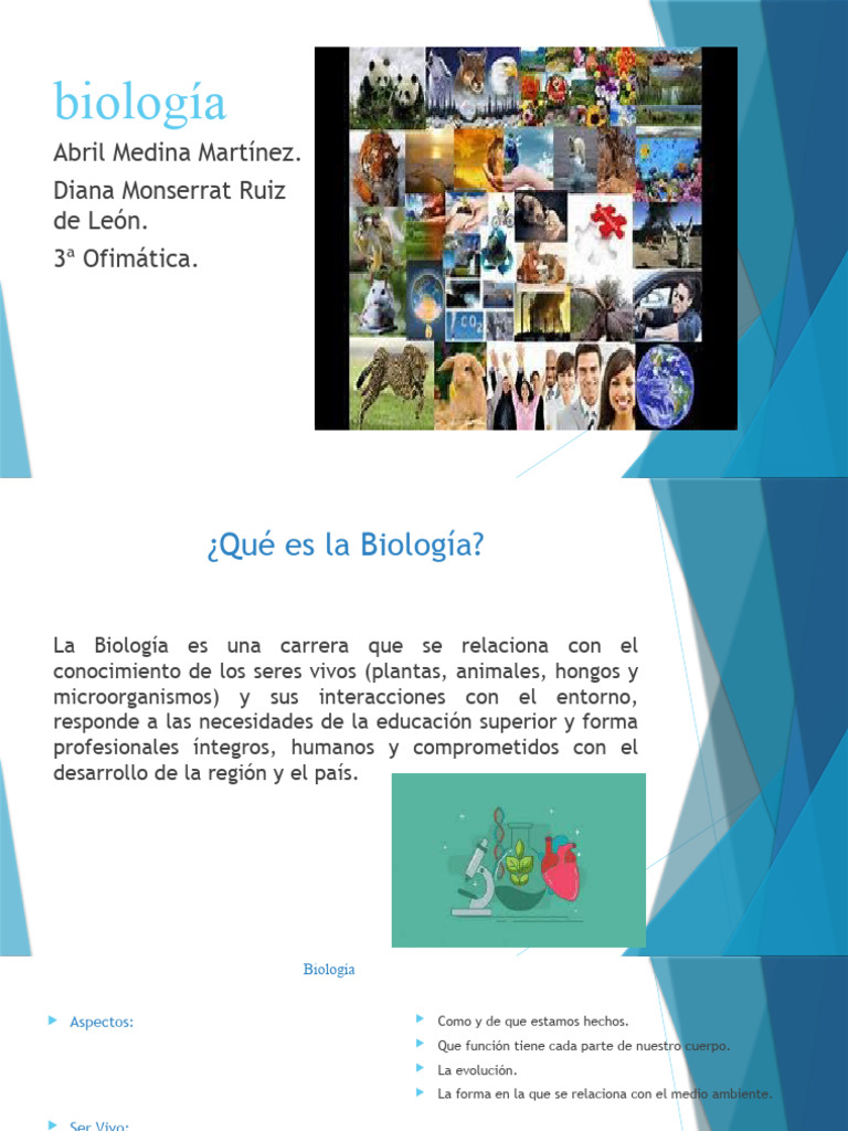 Presentacion Biologia | PDF | Biología | Organismos
