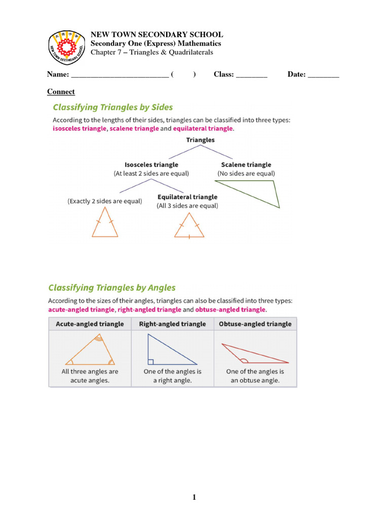 13 Chapter 7 Triangles and Quadrilaterals | PDF | Teaching Methods & Materials