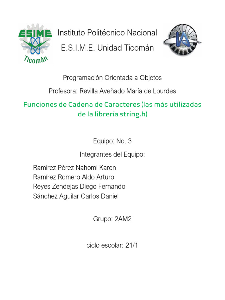 Funciones de Cadenas de Caracteres1 | PDF | C ++ | Cadena (informática)