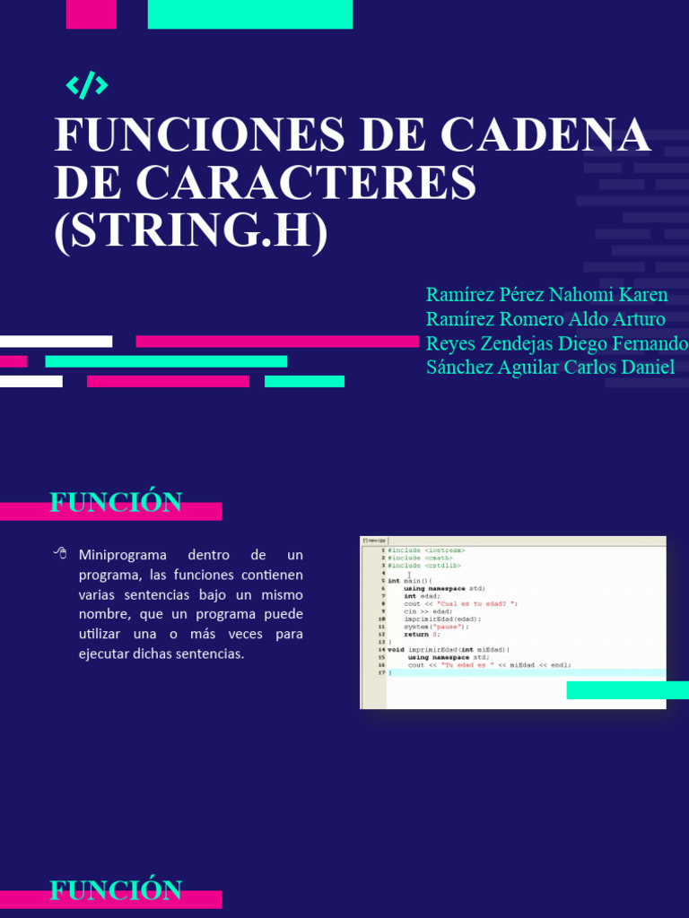 Funciones de Cadena de Caracteres | PDF | Cadena (informática) | C