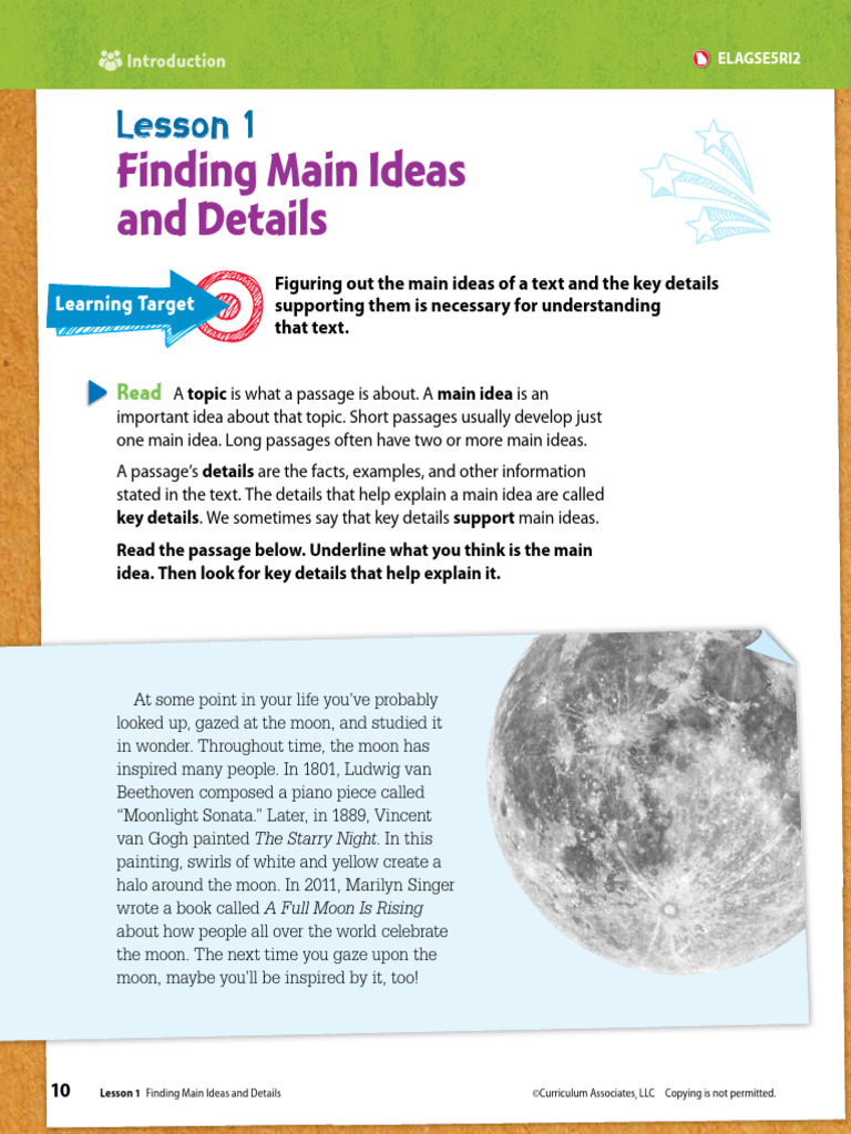 Finding Main Ideas and Details | Download Free PDF | Planets | Stars