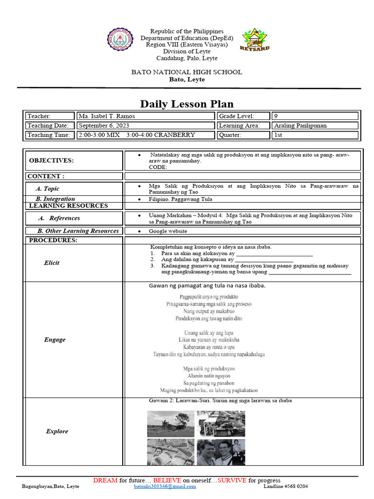 DLP AP 9.6 - Salik NG Produksyon | PDF