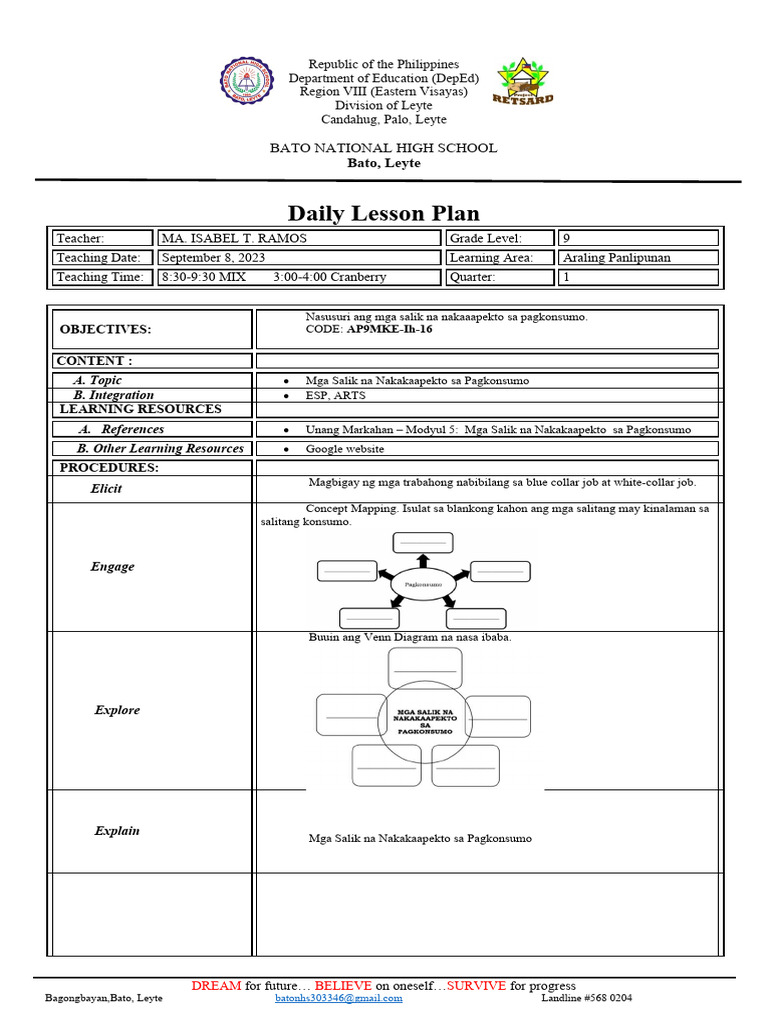 DLP Grade 9 AP-salik Na Nakakapekto Sa Konsumo | PDF