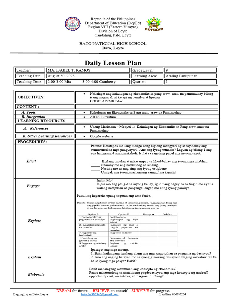 DLP-G9 AP 8.30 - Kahulugan NG Ekonomiks | PDF