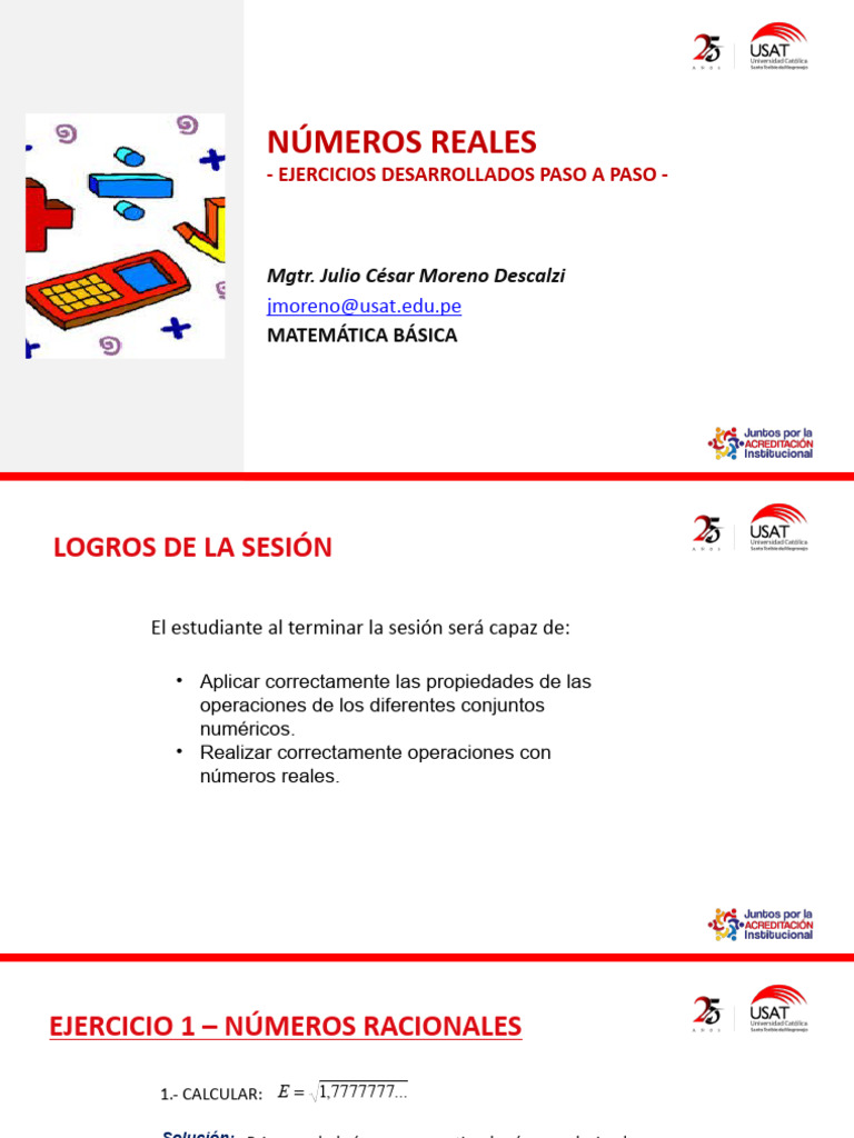 Números Reales - Ejercicios Desarrollados Paso A Paso | Descargar ...