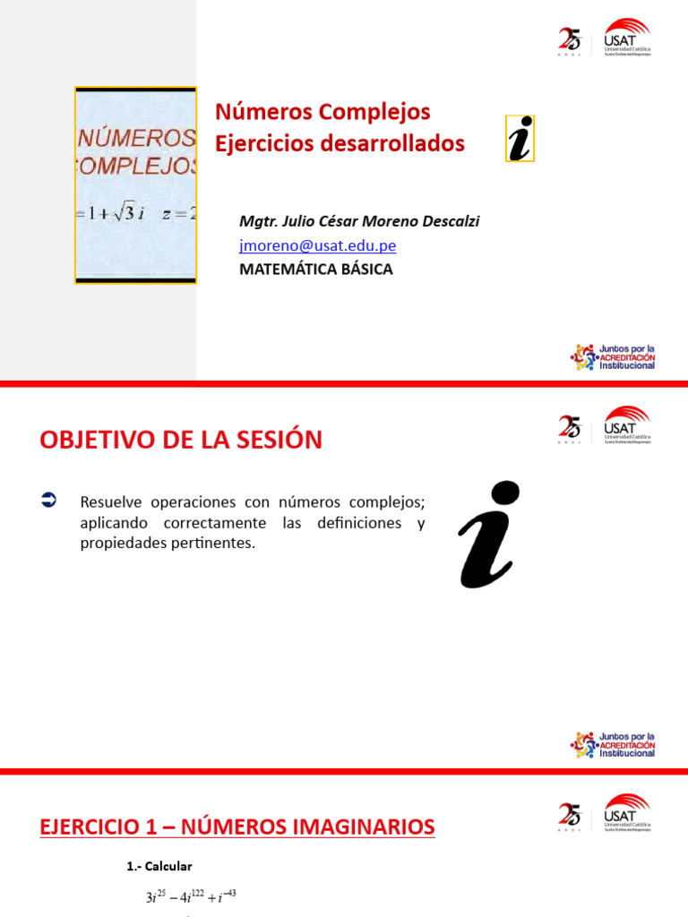 Números Complejos - Ejercicios Desarrollados Paso A Paso | PDF | Número complejo | Álgebra abstracta