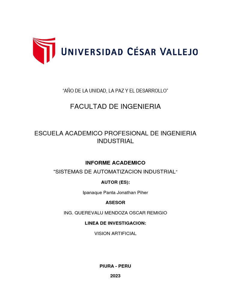 Practica Calificada 4 | PDF | Visión por computador | Cámara