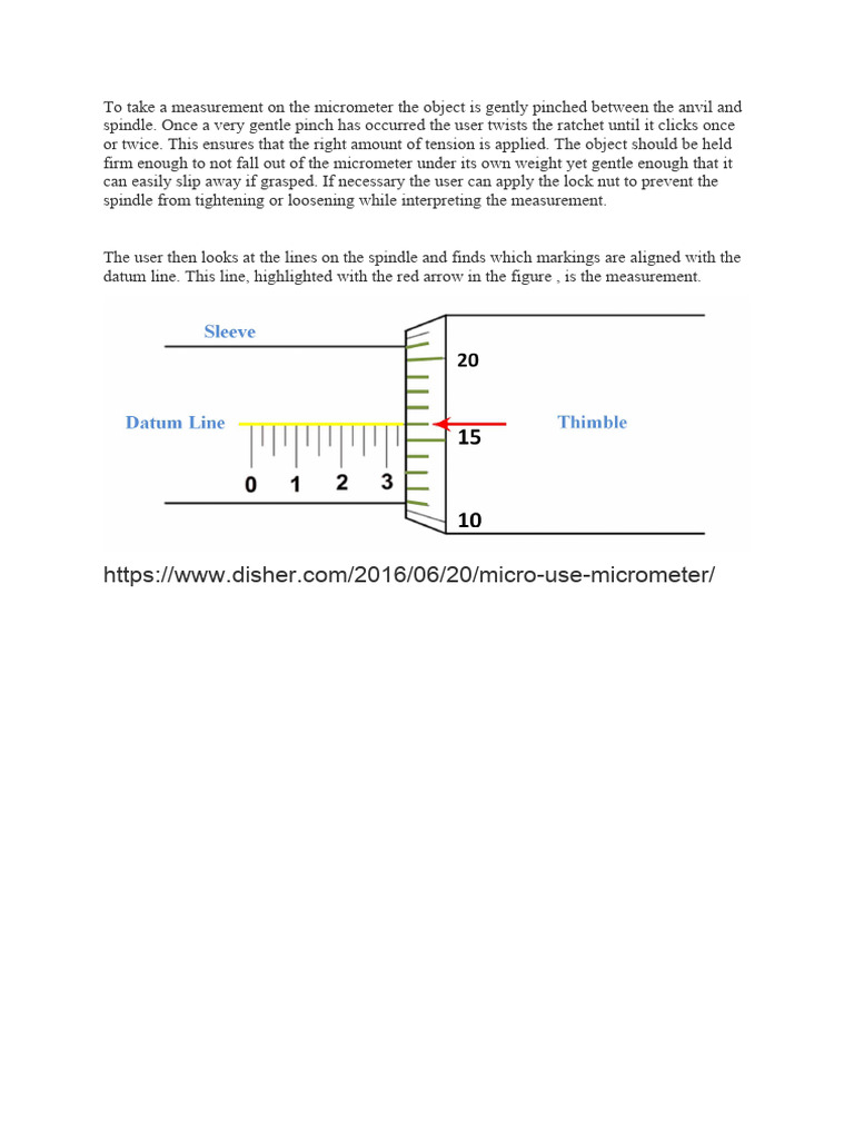 How To Use Micrometer | PDF