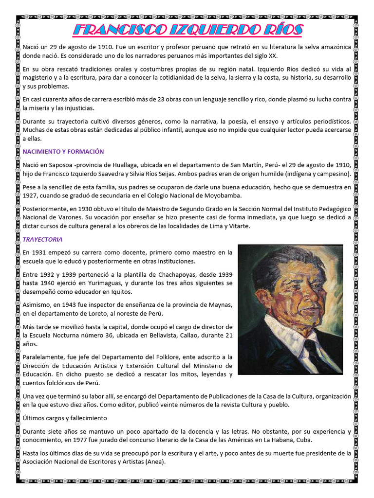Francisco Izquierdo Ríos Bio | PDF