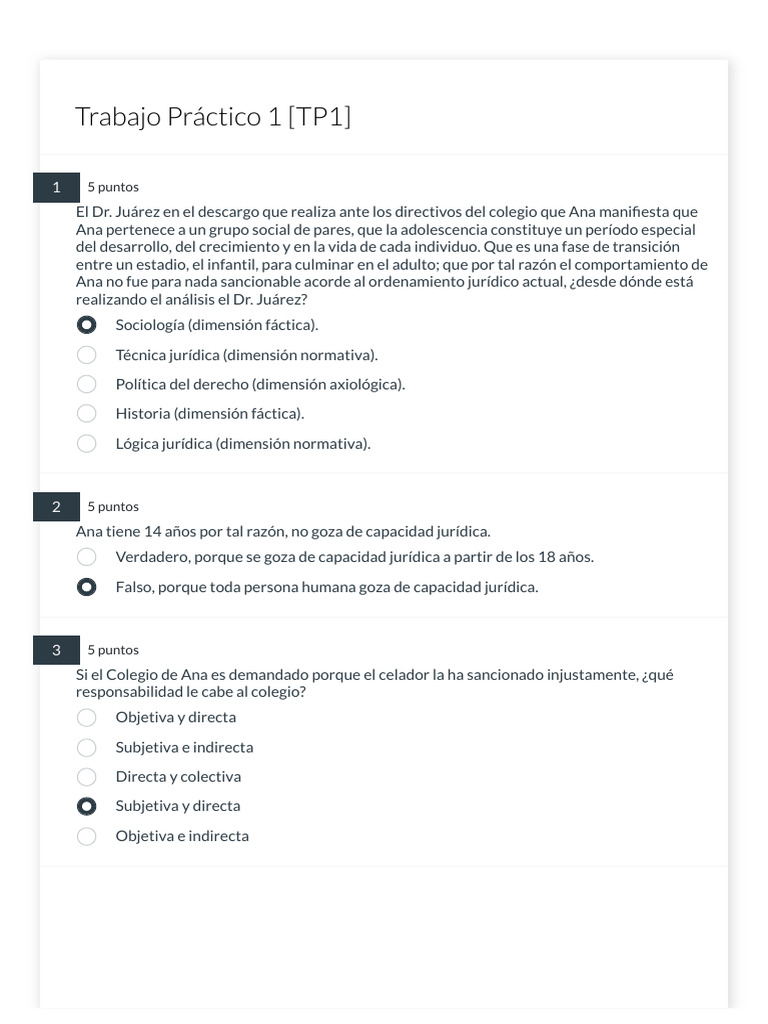 Trabajo Práctico 1 TP1 Intro Al Derecho | PDF