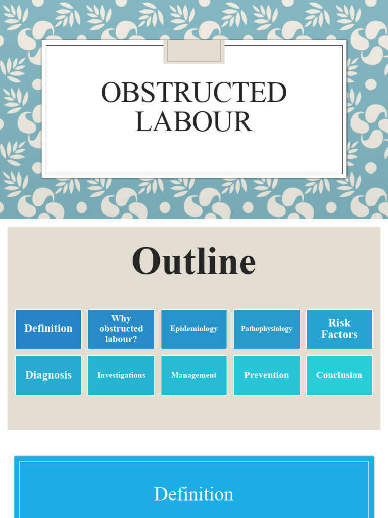 Obstructed Labour F | PDF | Childbirth | Uterus