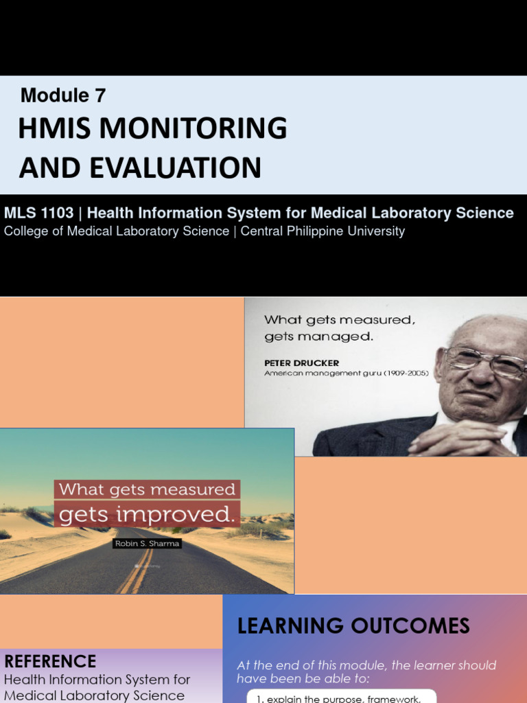 Lesson 7 HIS - HMIS Monitoring and Evaluation | PDF | Tuberculosis ...