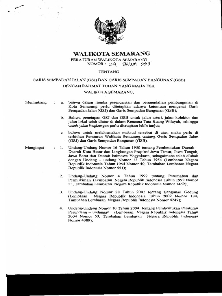 Perwali SMG GSJ&GSB | PDF