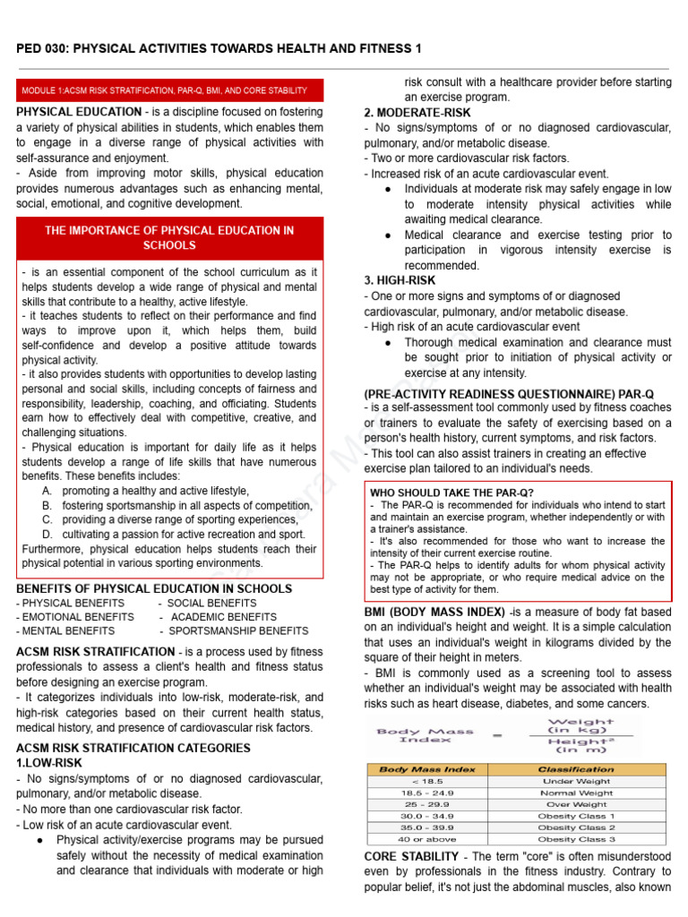 Ped 030 | PDF | Weight Training | Physical Fitness