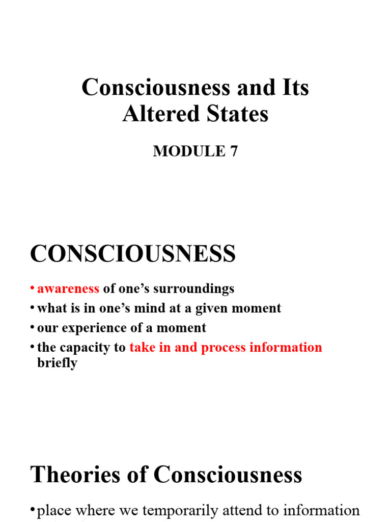 Understanding Consciousness | PDF | Sleep | Consciousness