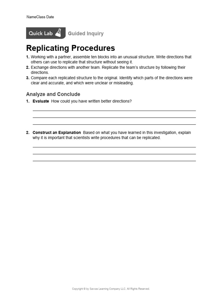 BIO CH01 Quick Lab | PDF