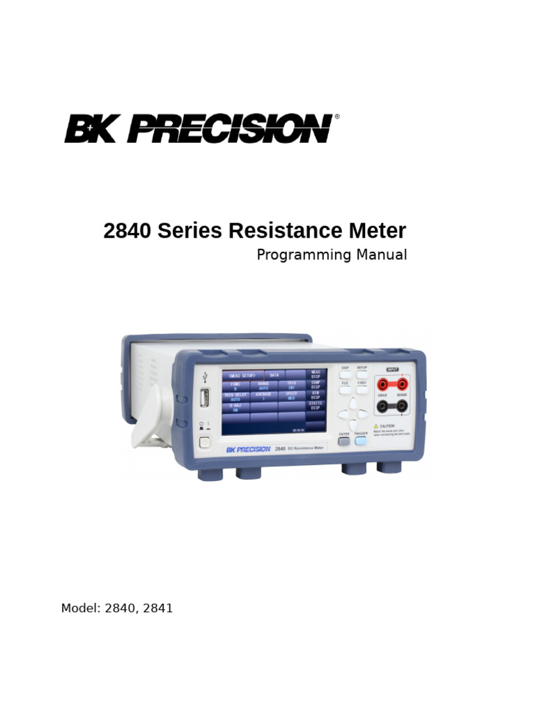 2840 Series Resistance Meter Manual | PDF | Computer Engineering ...