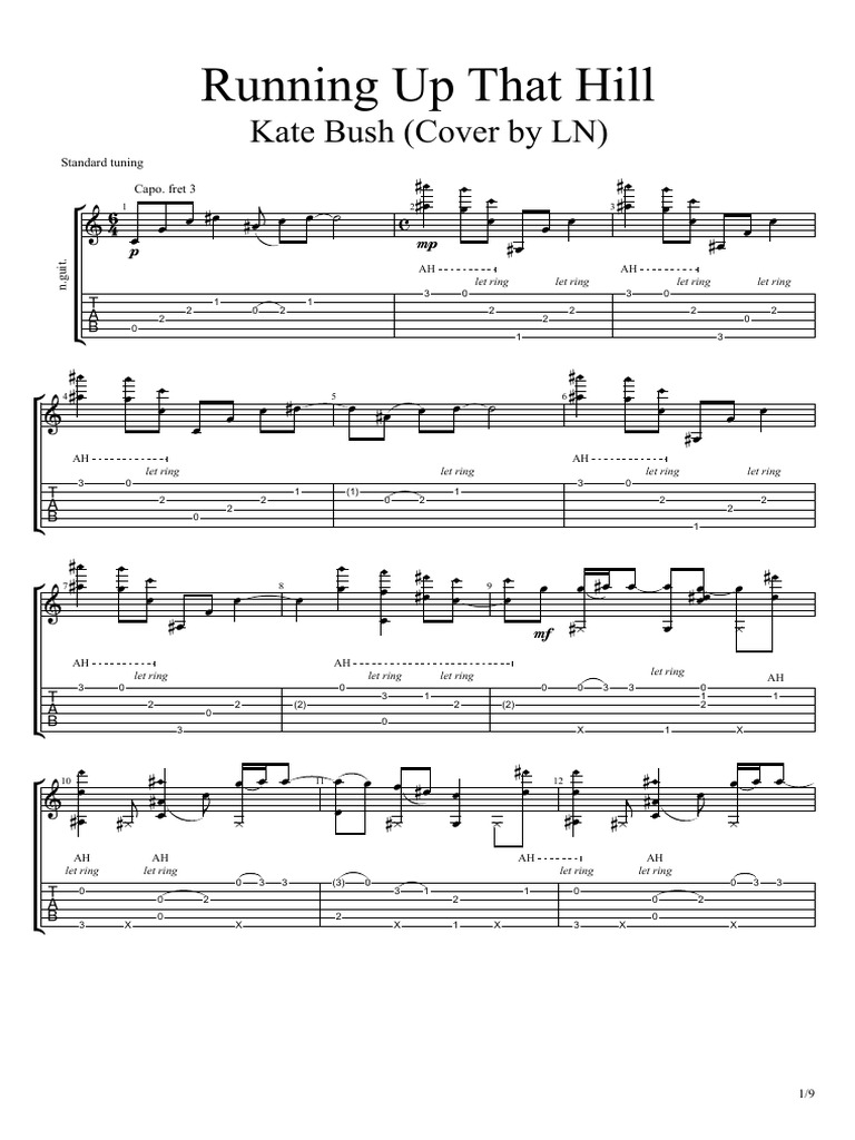 Running Up That Hill Tabs | PDF | Guitar Family Instruments | Celtic ...