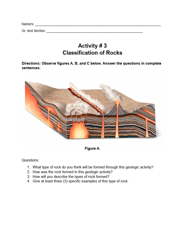 Activity 3 - Classification of Rocks | PDF