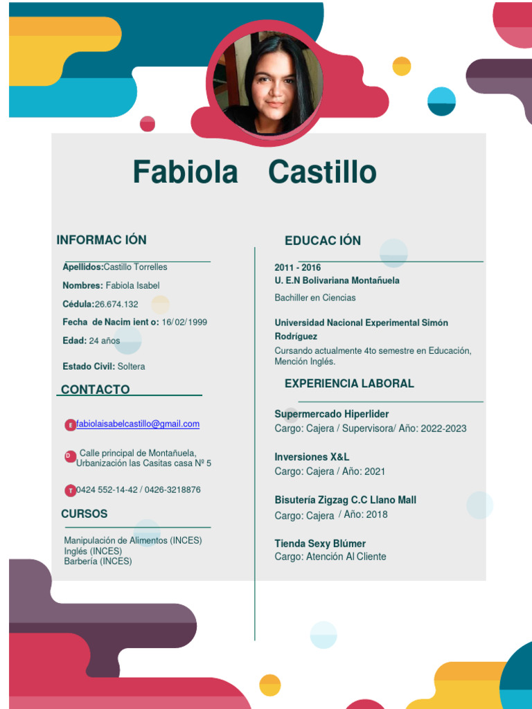 Cv-Fabiola Castillo | PDF