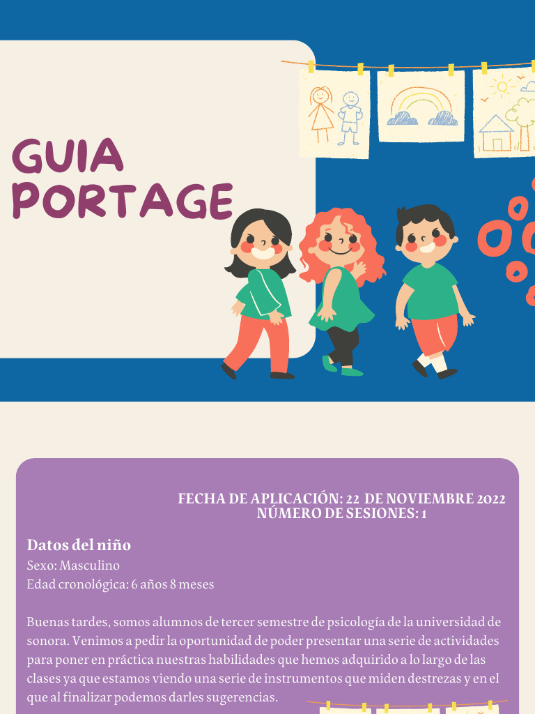 Guia Portage | PDF | Aprendizaje | Sicología