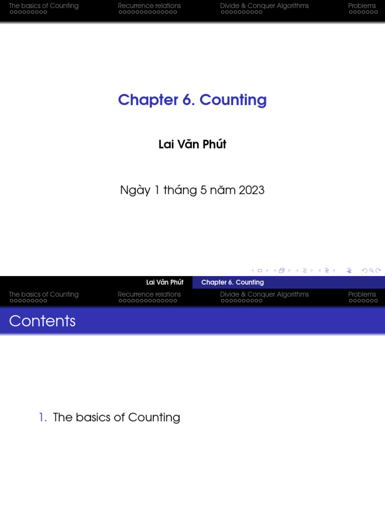 Chapter 6. Counting | PDF | Recurrence Relation | Mathematical Concepts