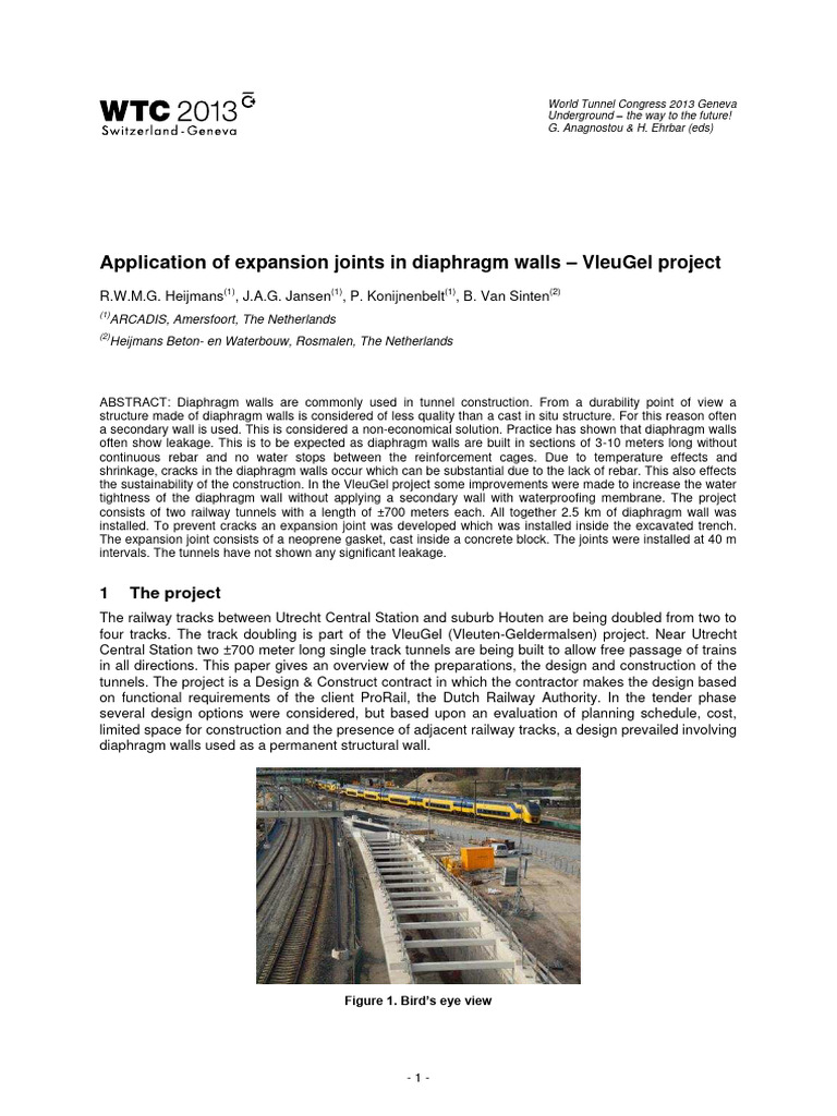 Application of Expansion Joints in Diaph | PDF | Bending | Concrete