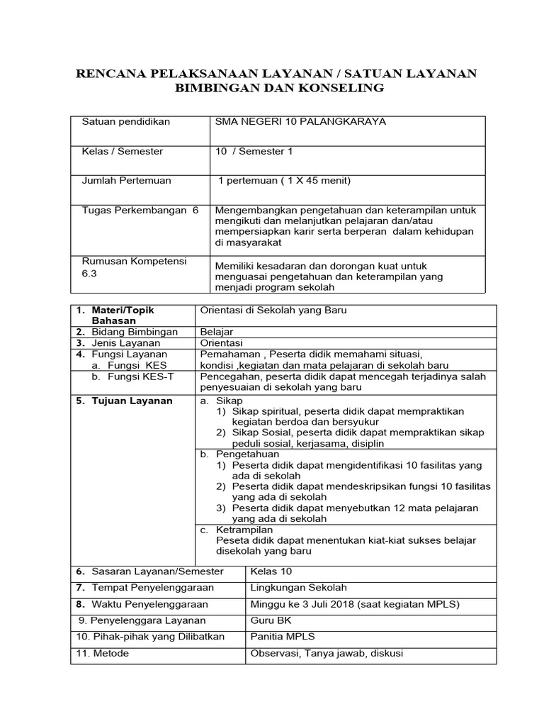 RPL Orientasi Sekolah Baru | PDF | Karier & Perkembangan | Seni