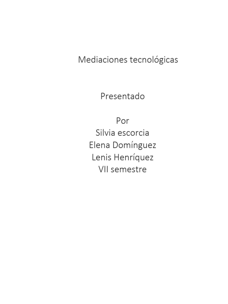Mediaciones Tecnológicas | PDF | Aprendizaje | Enseñando