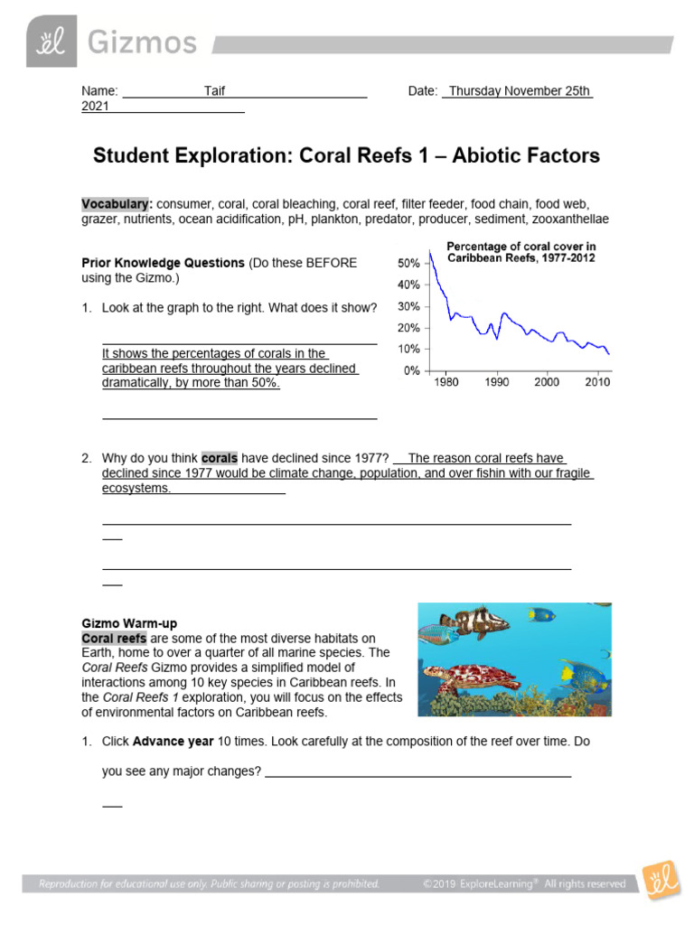 Coral Reef 1 SE | PDF