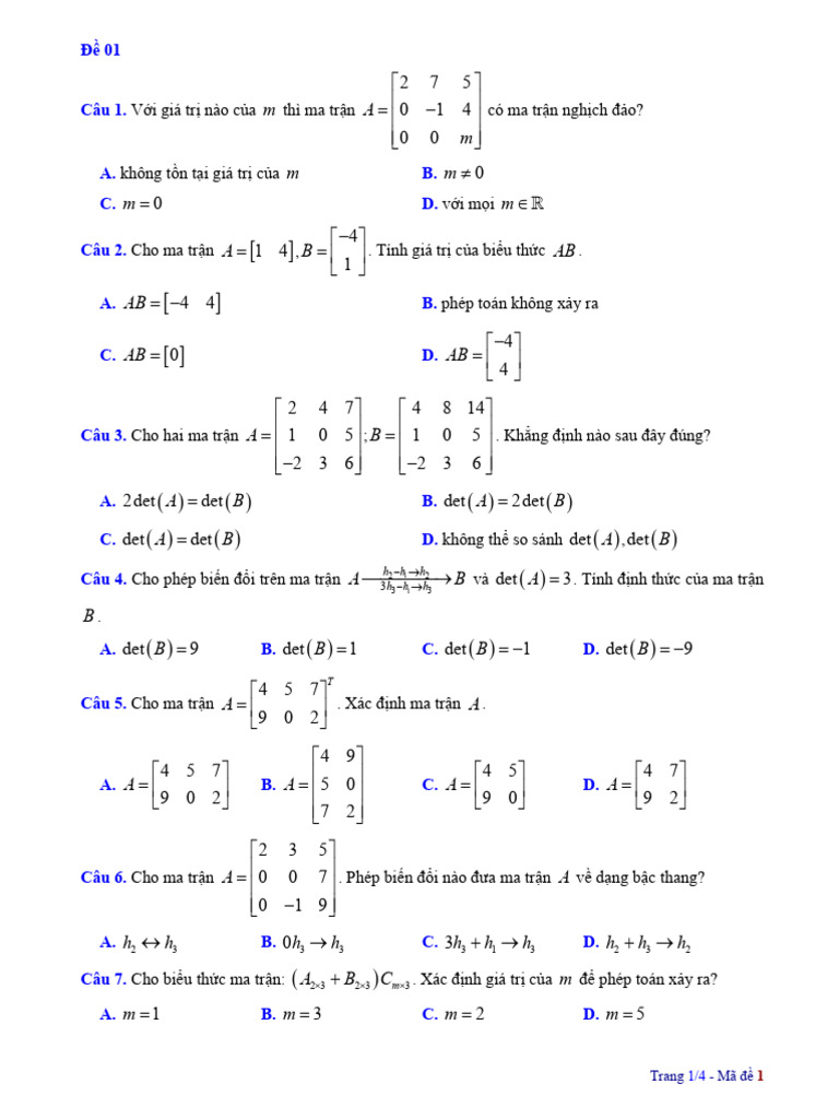 Advanced Math C2 - PART 1 | PDF
