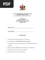 Standard 3 Diagnostic Test With Instructions | PDF