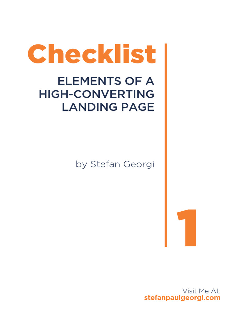 Checklist 1 - Elements of A High-Converting Landing Page | PDF ...