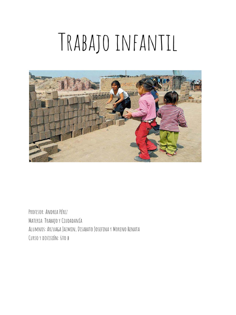 Trabajo Infantil | PDF | Trabajo infantil