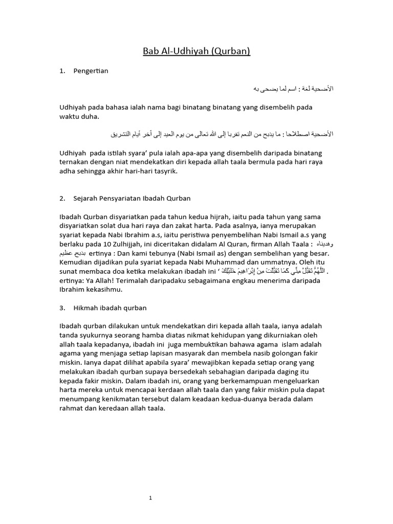 Bab QORBAN | PDF