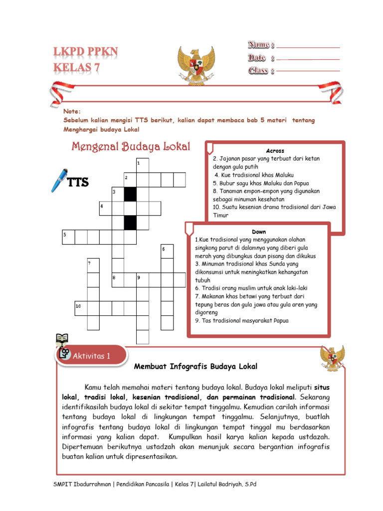LKPD Pend. Pancasila Kelas 7 | PDF