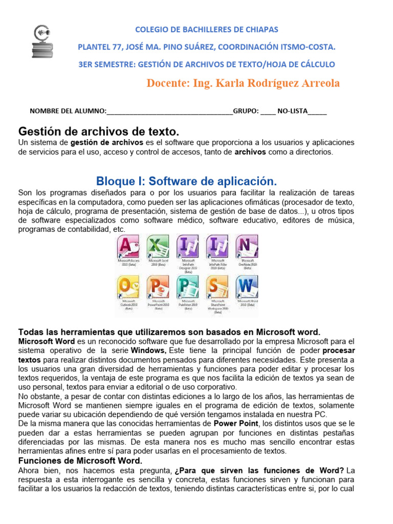 Gestión de Archivos en Microsoft Word | PDF | Crecimiento personal y profesional | Informática