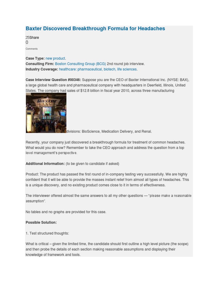 Case Interview Qns | PDF | Cartel | Bayer Case Interview Qns | PDF | Cartel | Bayer