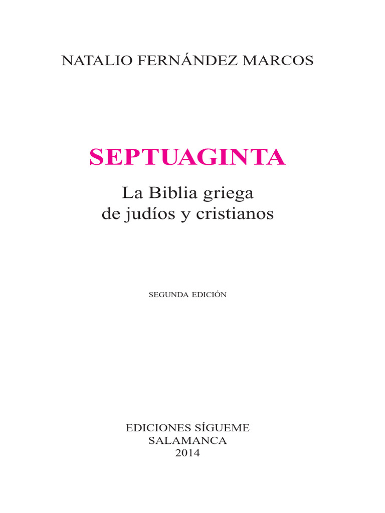 La Septuaginta: Historia y Traducción | PDF | Septuaginta | Biblia