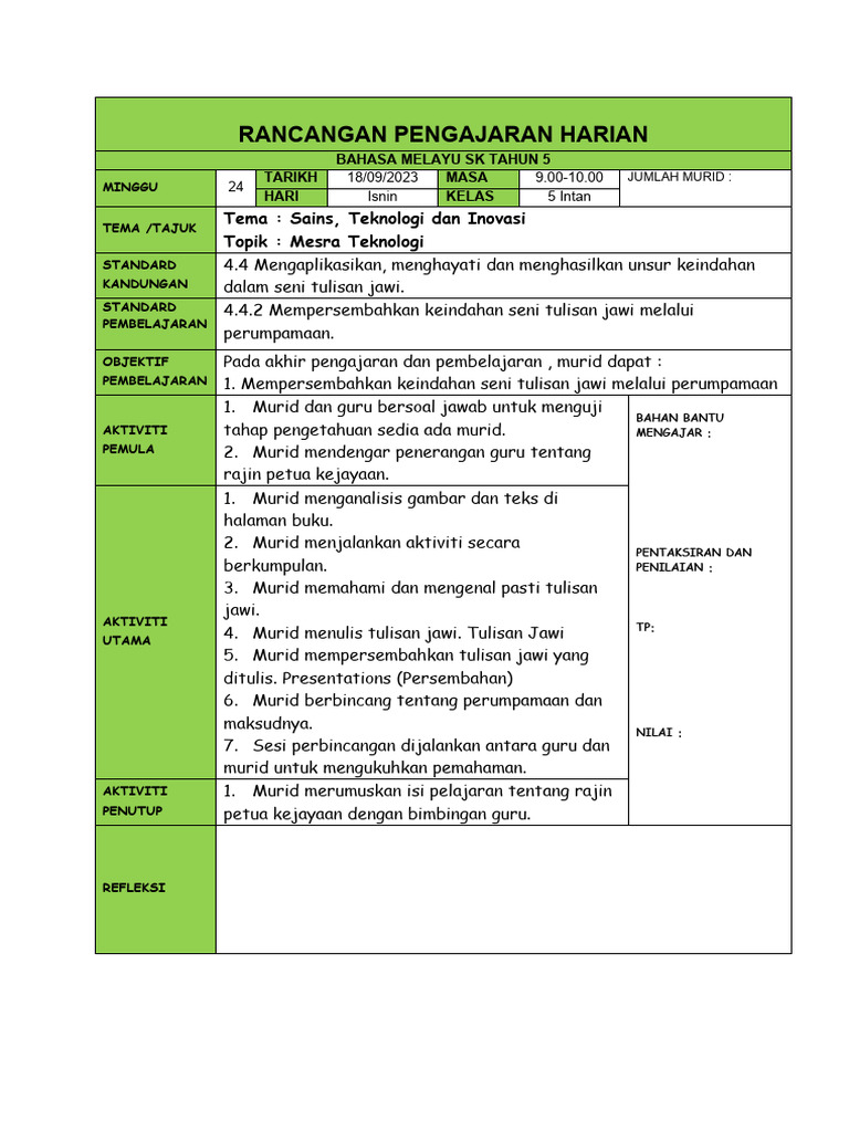 RPH Terkini 18092023 | PDF