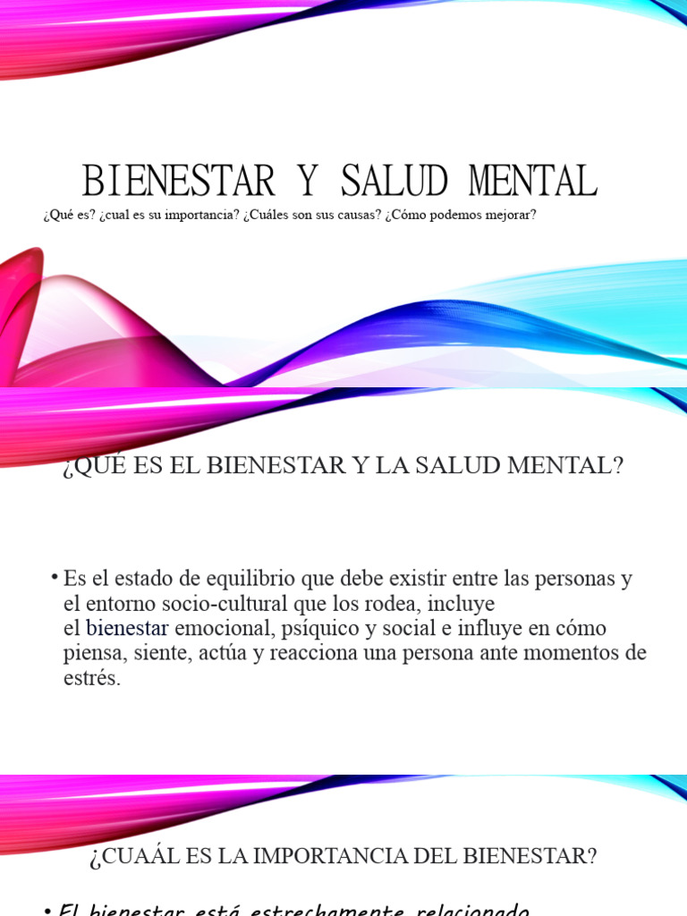 Bienestar y Salud Mental | PDF | Mente | Salud mental