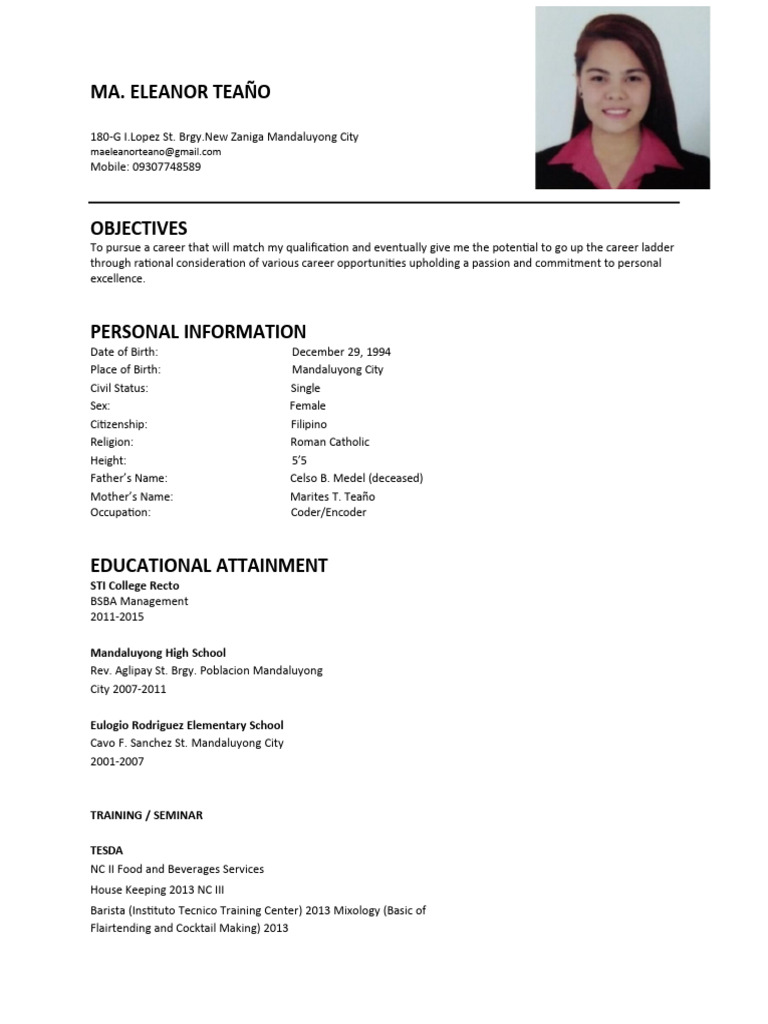 Ma. Eleanor Teaño: STI College Recto | PDF | Social Science | Wellness