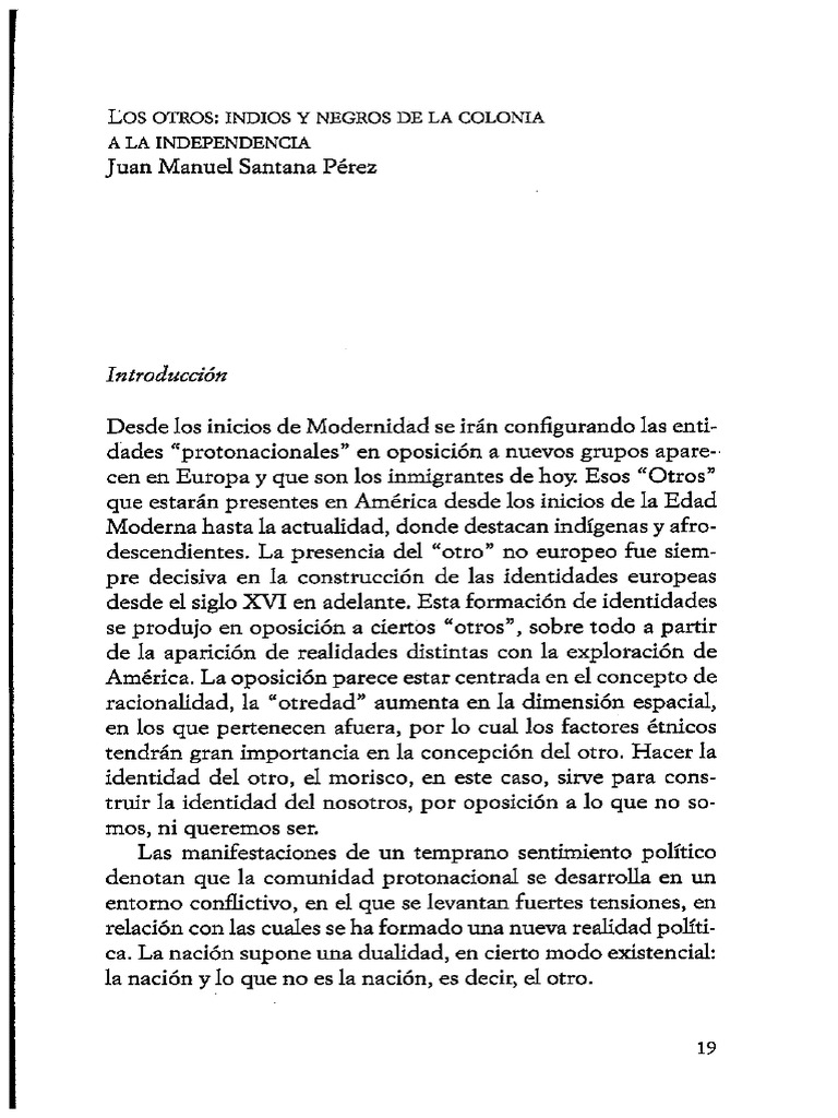 Indios y Negros en la Colonia e Independencia | PDF