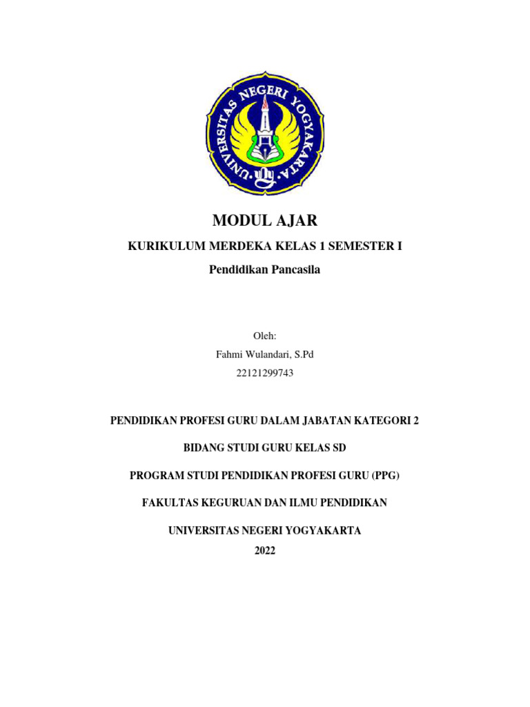 Modul Ajar Pendidikan Pancasila | PDF